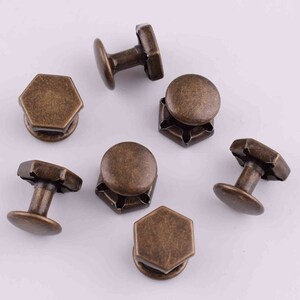 Hexagon Shape Metal Rivets,double Cap Rivets 10mm Rivets and Studs,iron ...