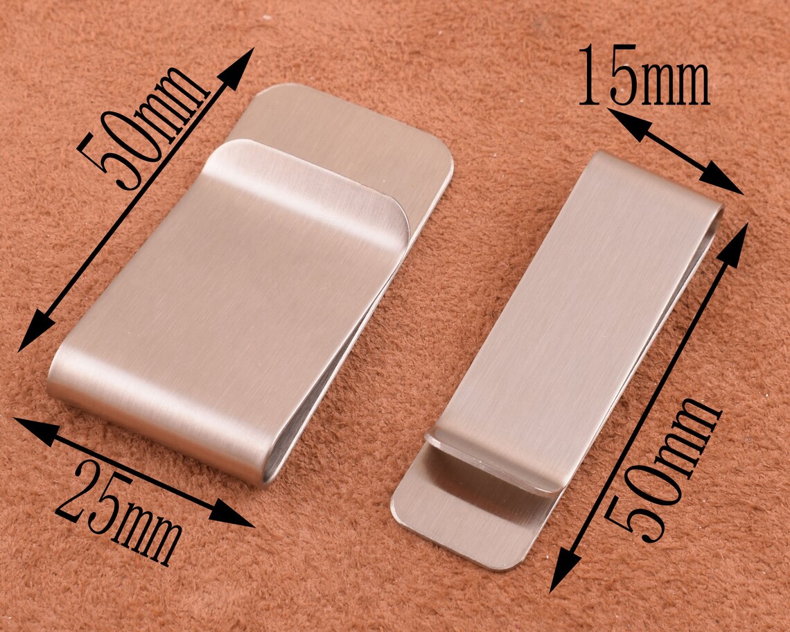 Stainless Steel Money Clip Silver Money Clip Minimalist Gift | Etsy