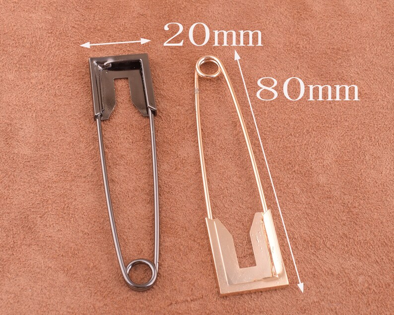 Rose Gold/silver/gold/black Coil Safety Pins 8020mm Large | Etsy