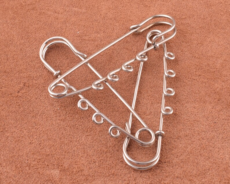 64*20mm Safety Pins Silver Large Safety Pins Kilt Pins Broochs Metal ...