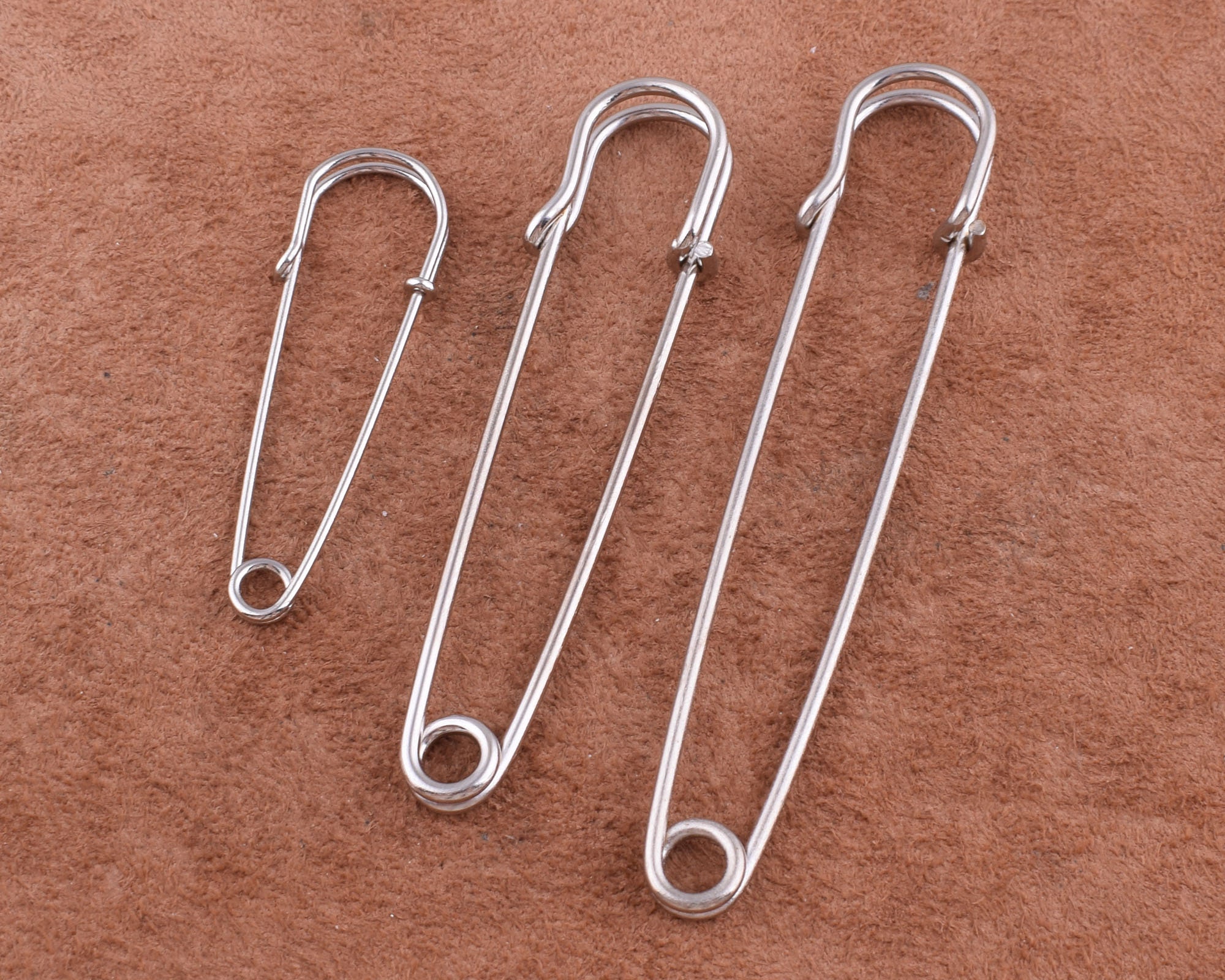 Safety Pin Brooch Pendant Connector Silver Safety Pin Bulk | Etsy