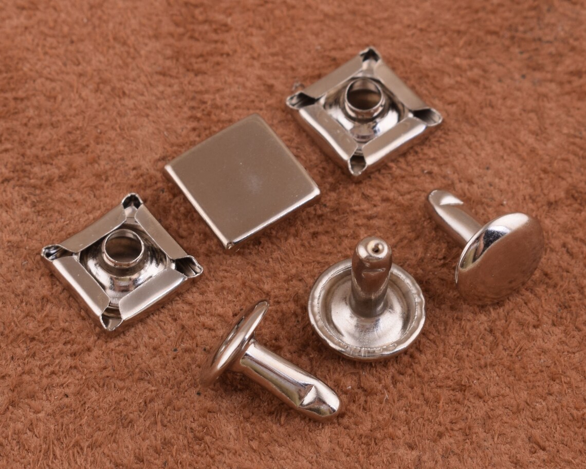 Square Metal Rivets Studs Buttons Decorations Findings,10mm Purse ...