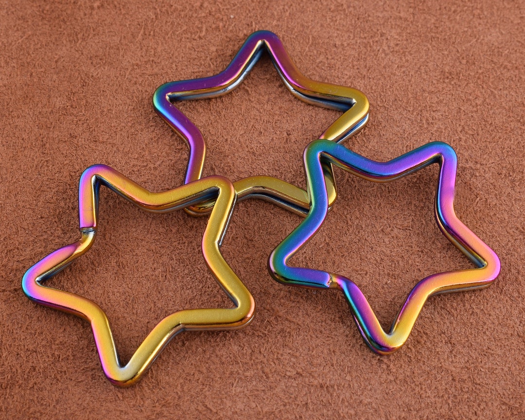 Rainbow Key Rings -4pcs Five-pointed Star Key Chain,best Prices and Top ...