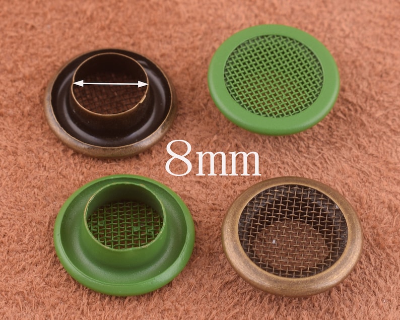 100pcs bronze/green Eyelets With mesh Round Grommet Eyelets | Etsy