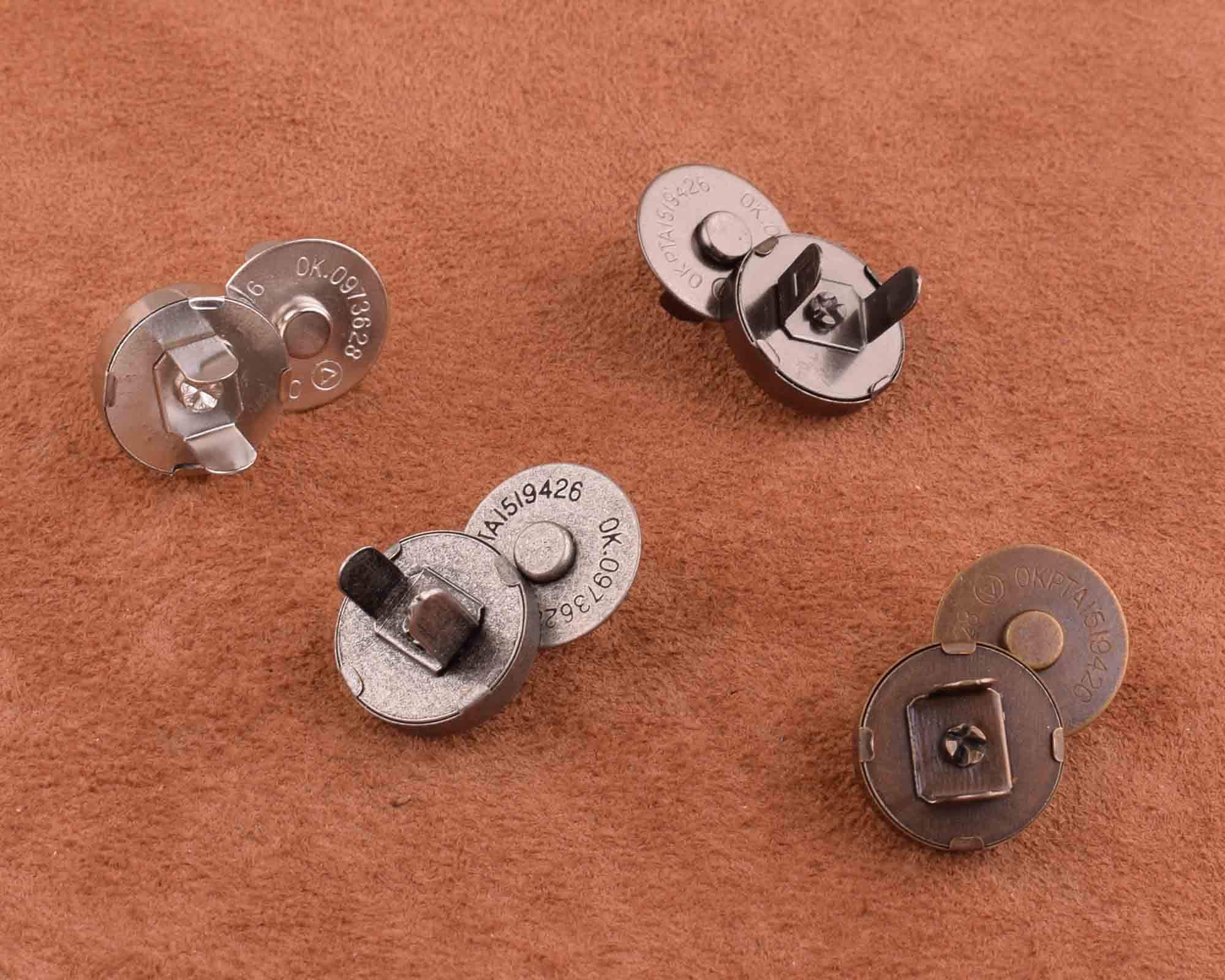 Round Double Rivet Magnetic Snap buttons Closure Fastener | Etsy