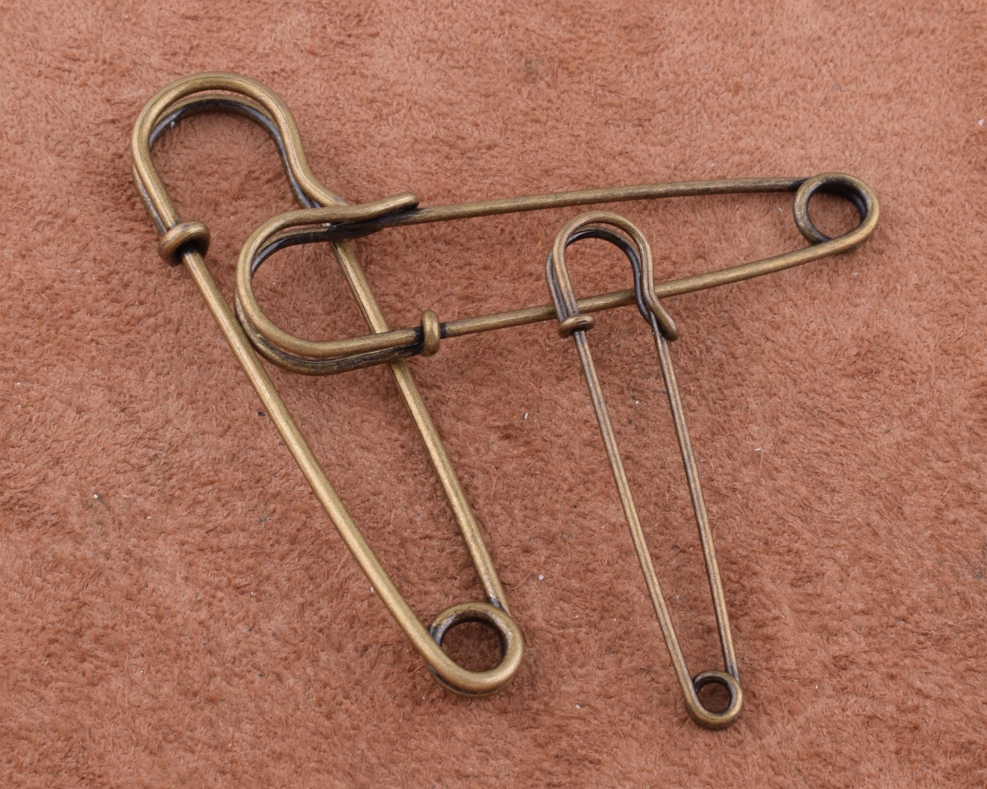 20PCS Large Metal Safety Pinsbronze Safety Pins Brooch Stitch | Etsy