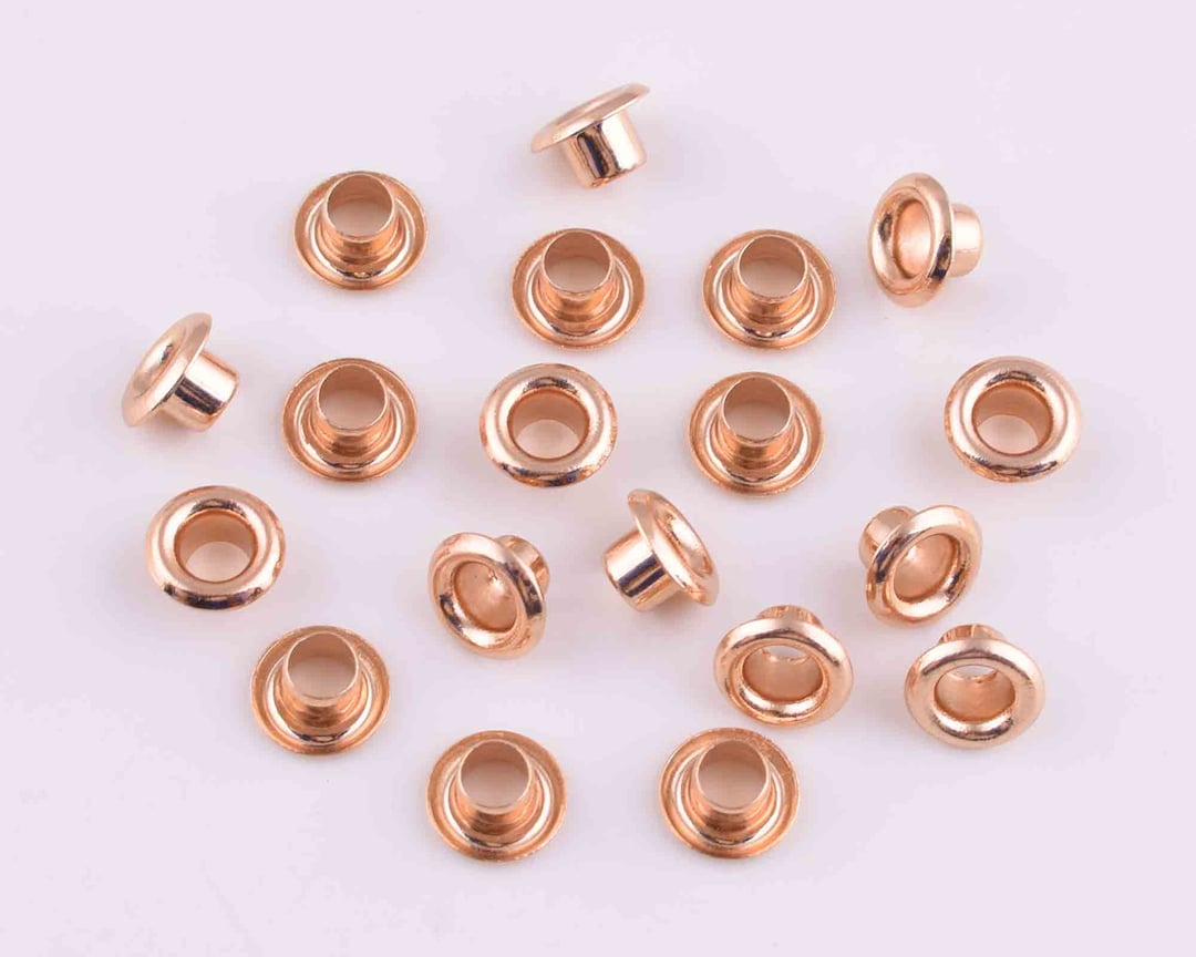 Metal Grommets Rivets,3mm Eyelets Grommets Gold Round Eyelets Hole ...