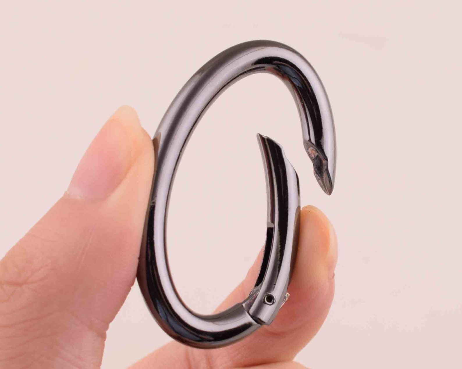 10pcs Gunmetal Oval Spring Ring Clasp Round Split Key Ring O - Etsy