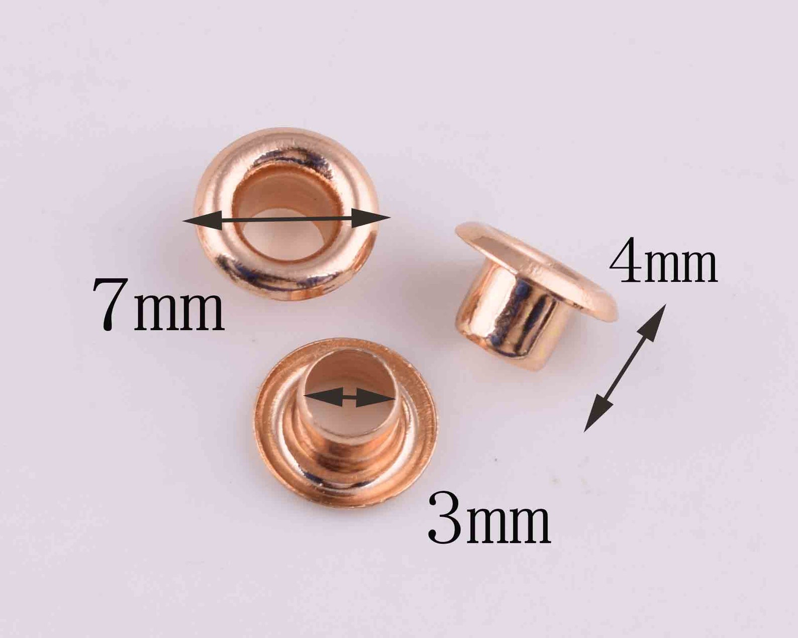 Metal Grommets Rivets3mm Eyelets Grommets Gold Round Eyelets - Etsy
