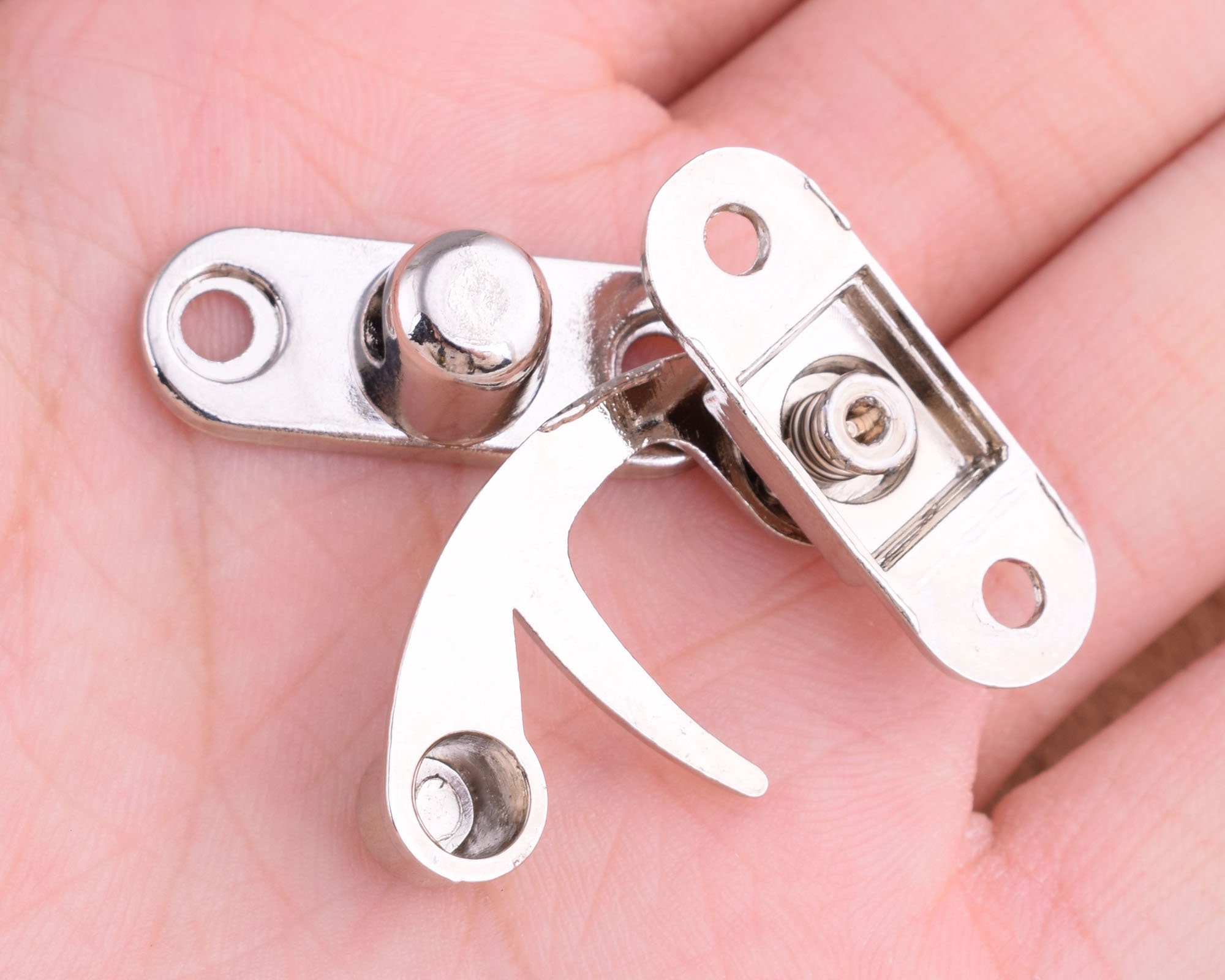 Metal Hasp Lock 8 Sets Decorative Swing Arm Latch Catch Wood Box Hasp ...