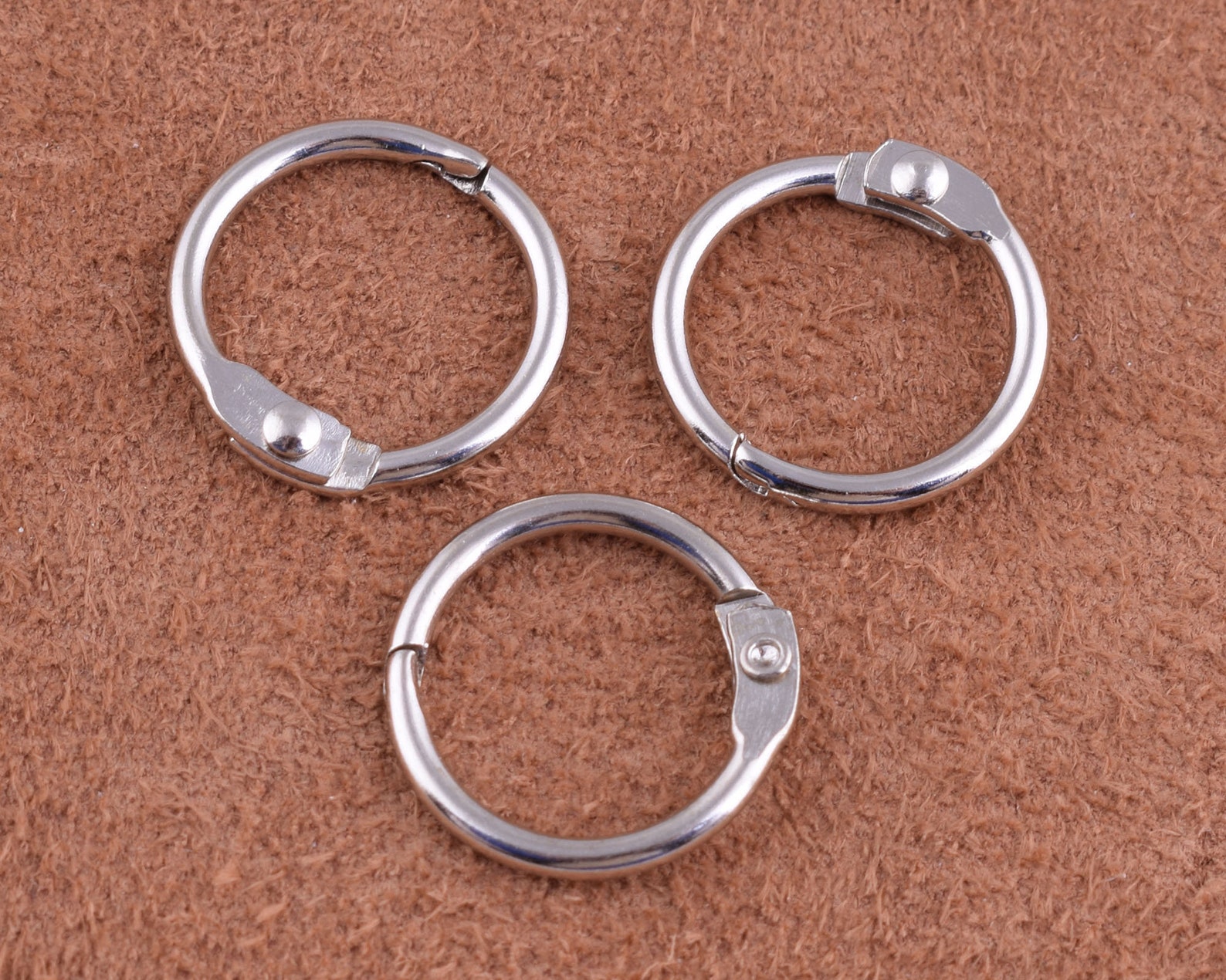 Hinged Clicker Ring Metal Silver Book Card Binder Hinge Snap O - Etsy