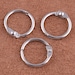 Hinged Clicker Ring Metal Silver Book Card Binder Hinge Snap O Ring ...