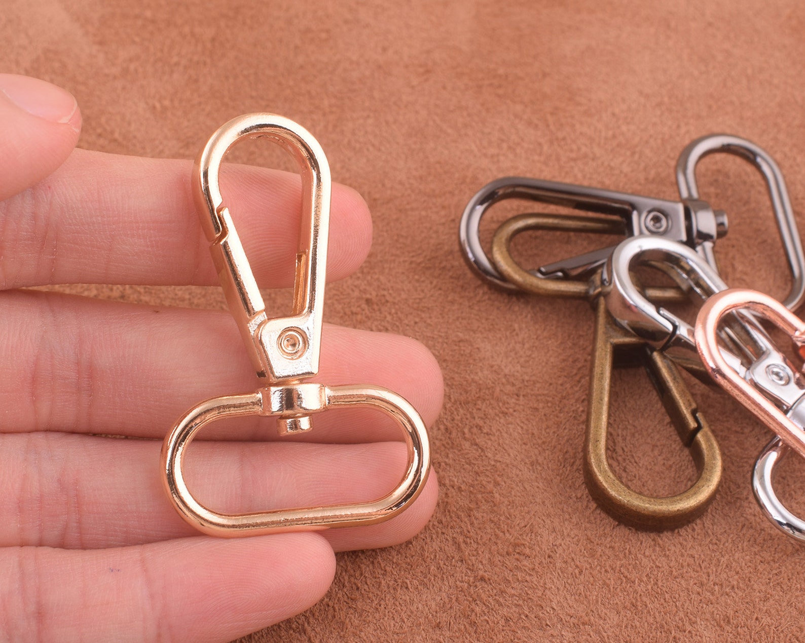 6pcs Bronze/silver Swivel Clasp 1 Inch Snap Hook 2648mm Metal | Etsy