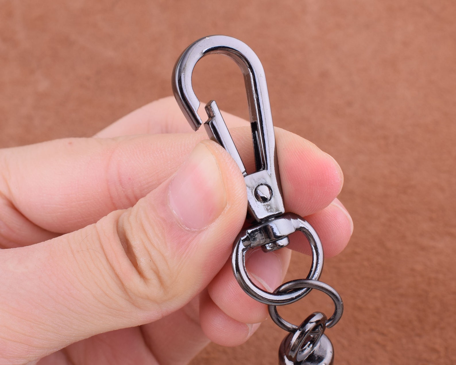 Swivel hook Metal Tassel Keychain 128mm Alloy Metal Spring | Etsy