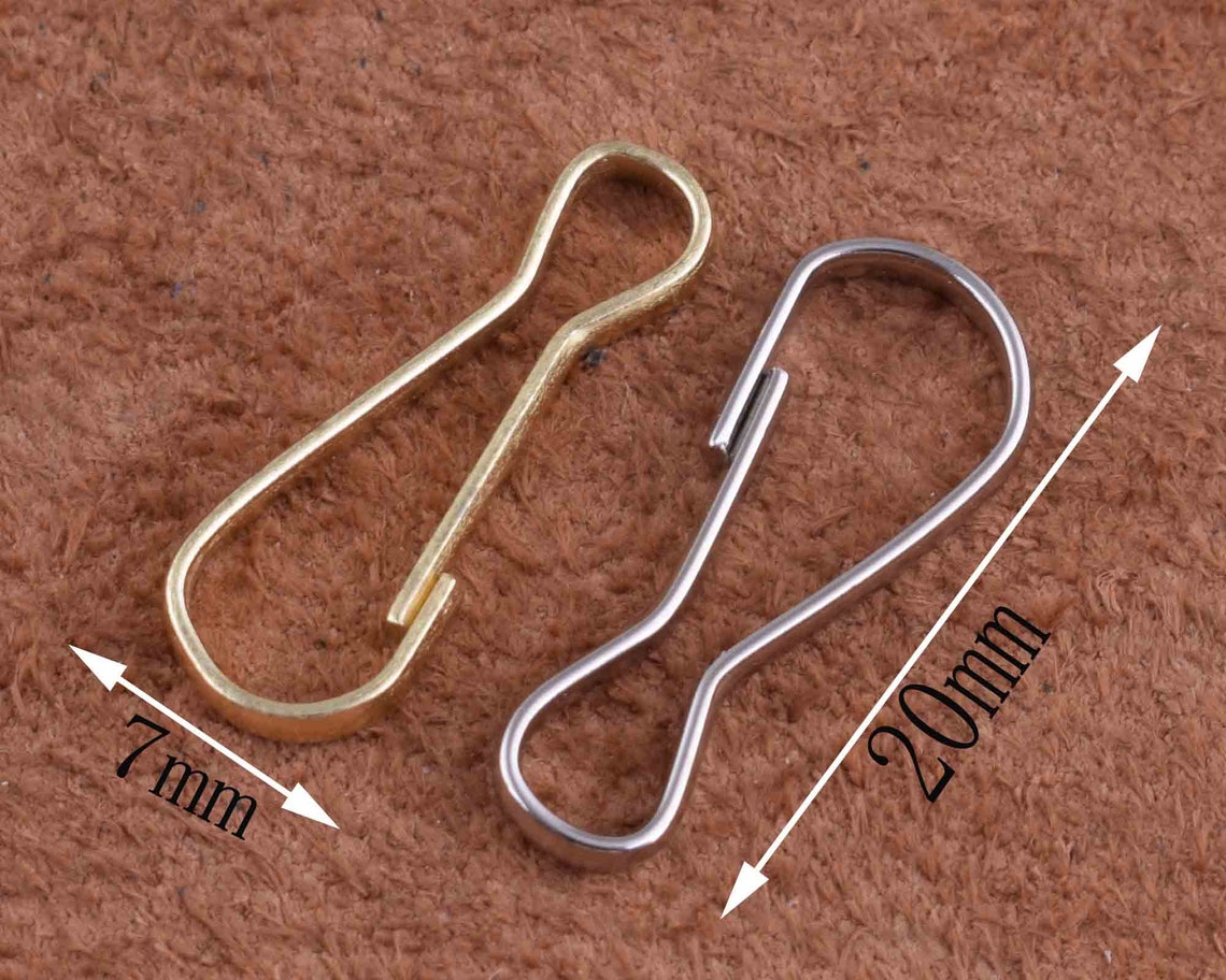 Lanyard Spring Clips Mini Lanyard Hooks,20*7mm Silver/light Gold ...