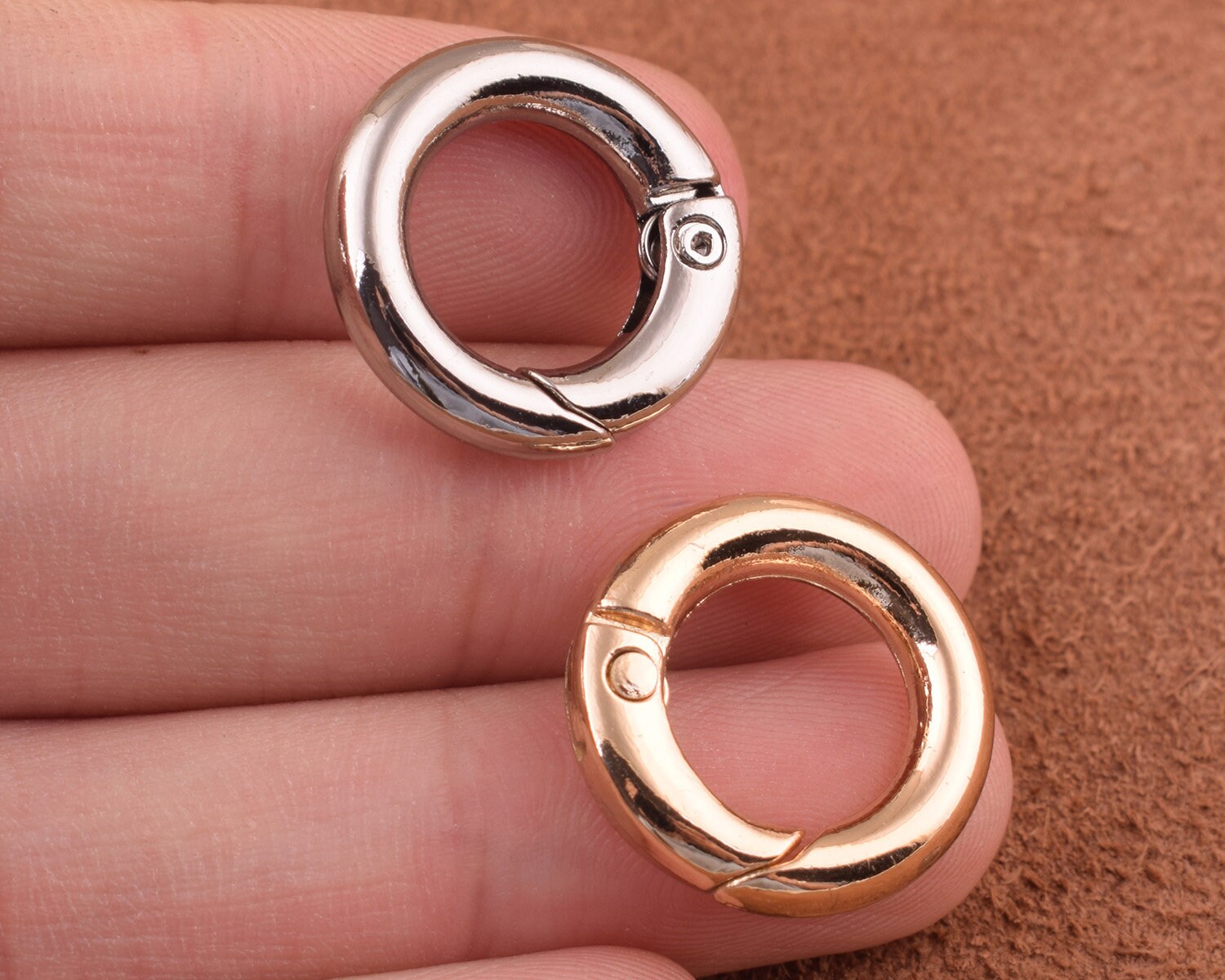 10mm O ring Spring gate ring metal spring ring clasp push gate | Etsy