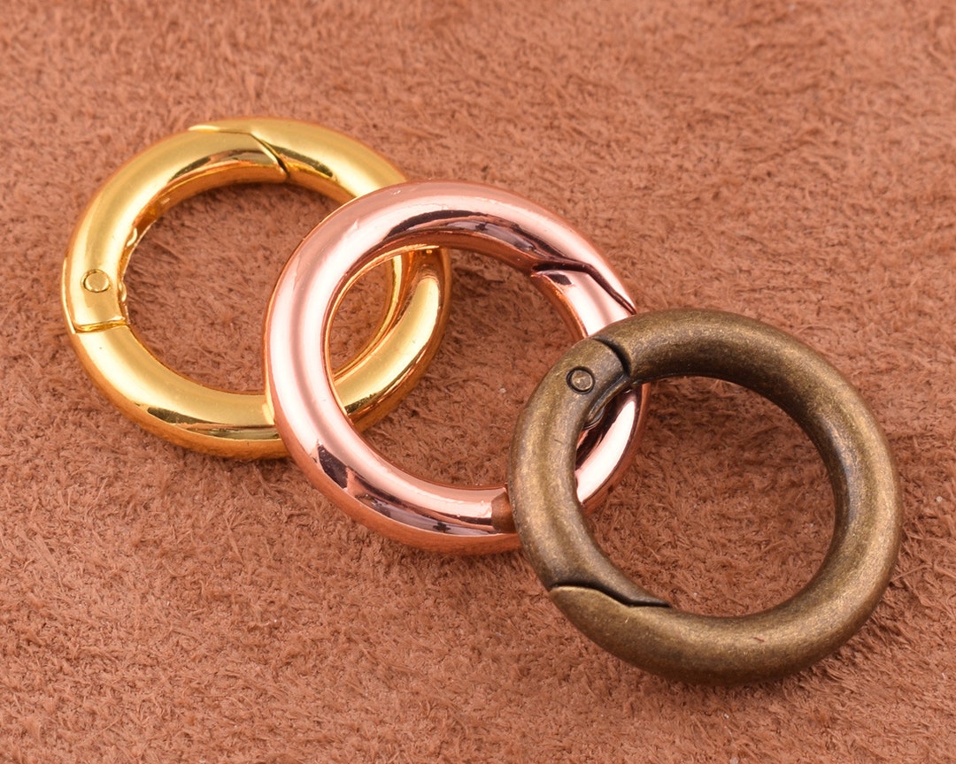 Mini Spring Ring 13mm Push Gate Snap Hook Metal Clasp for Leather ...