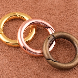 Mini Spring Ring 13mm Push Gate Snap Hook Metal Clasp for Leather ...