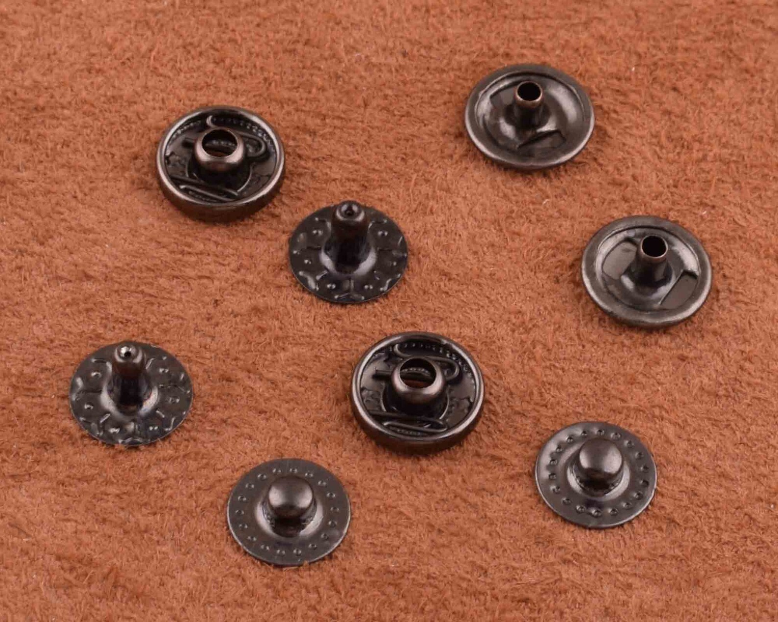 Plain Metal Snap Buttons10mm Gunmetal Snap Buttons Spring | Etsy