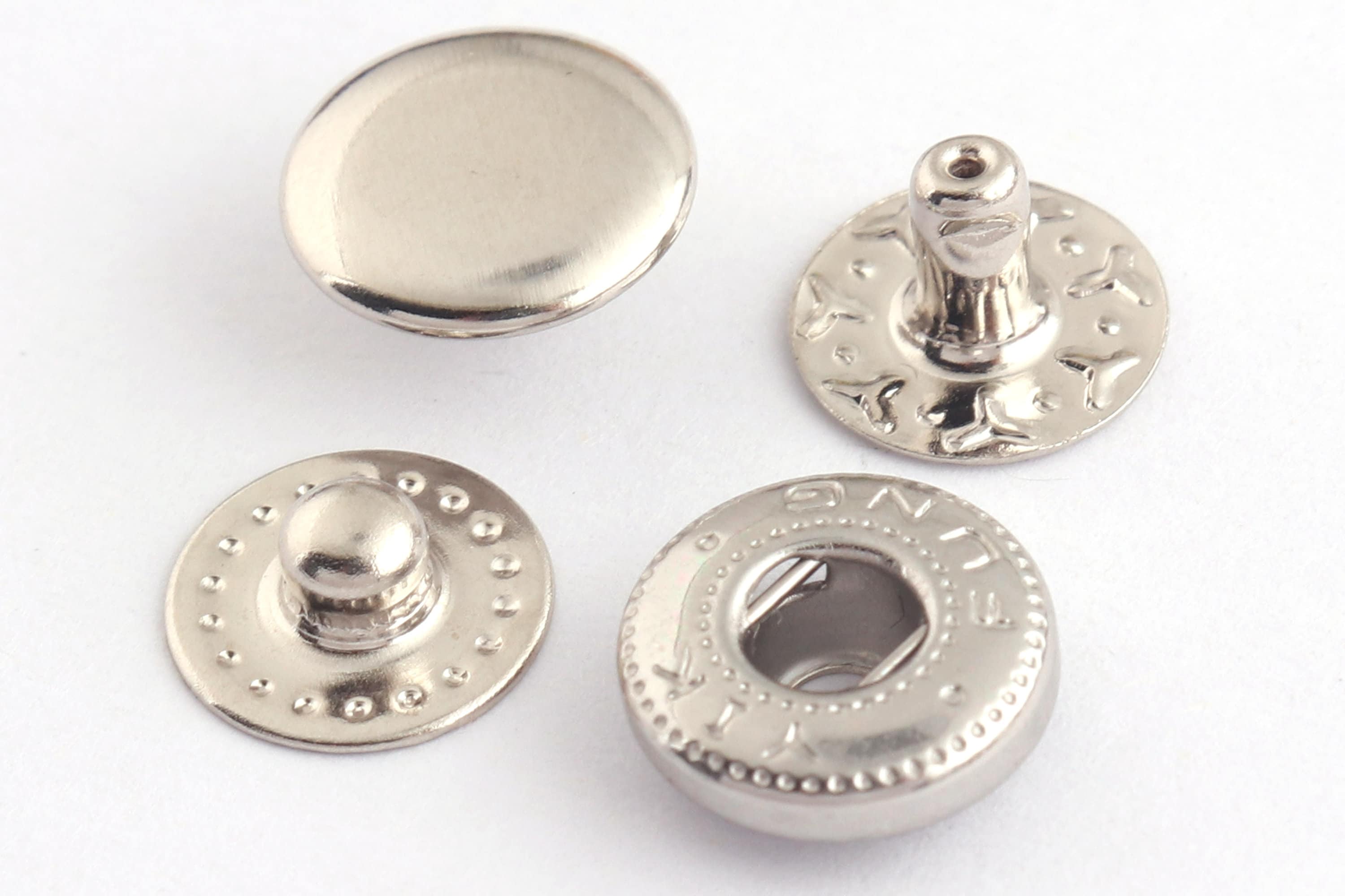 10 Set Round Snap Button Snap Fastener Bronze/gold/rose | Etsy