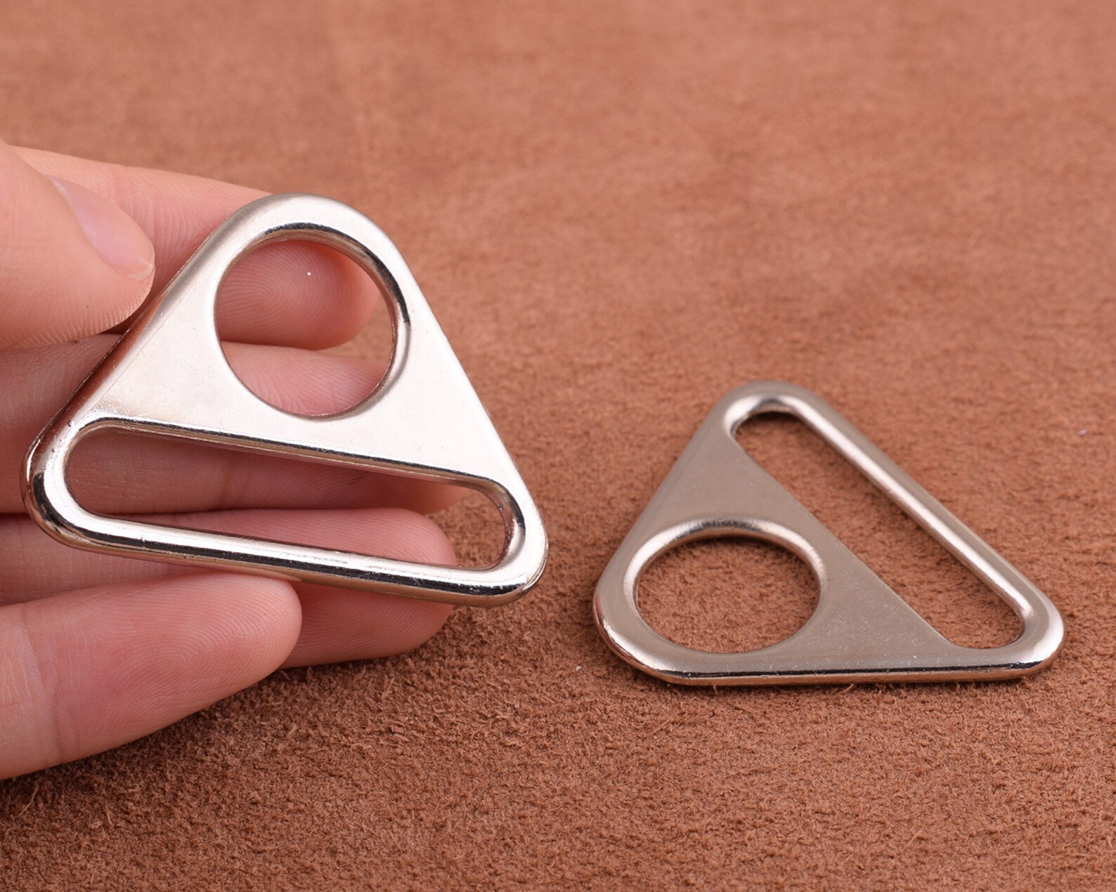 6 Pcs 38 Mm Triangle Slide Buckles/strap Fasteners/silver Belt - Etsy