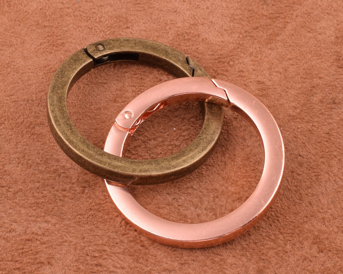 Flat Round Spring Gate Ring Spring Ring Clasp Zinc Alloy Spring Snap ...