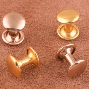 Light Gold/gold Medium Rivets 11*9mm Metal Button Double Cap Rivets ...