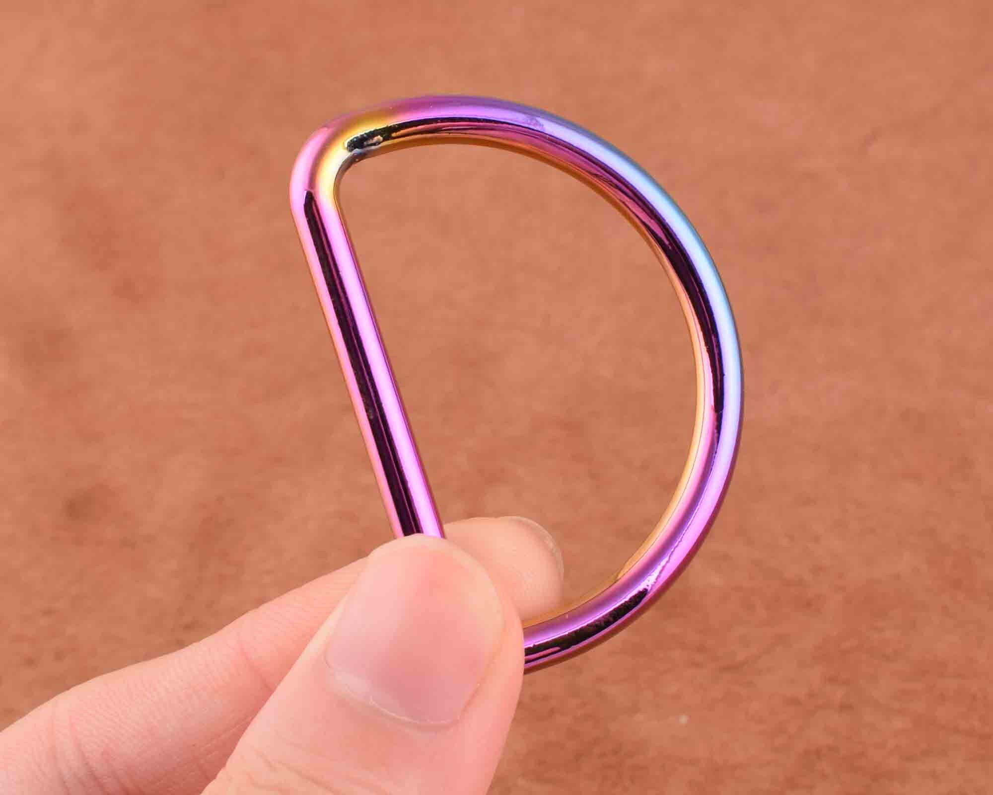 Rainbow Heavy Duty D Ring Findings Metal D rings Purse ring | Etsy