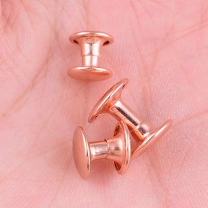 Metal Purse Rivets Double Cap Rivets Rose Gold Metal Rivets Round Metal ...