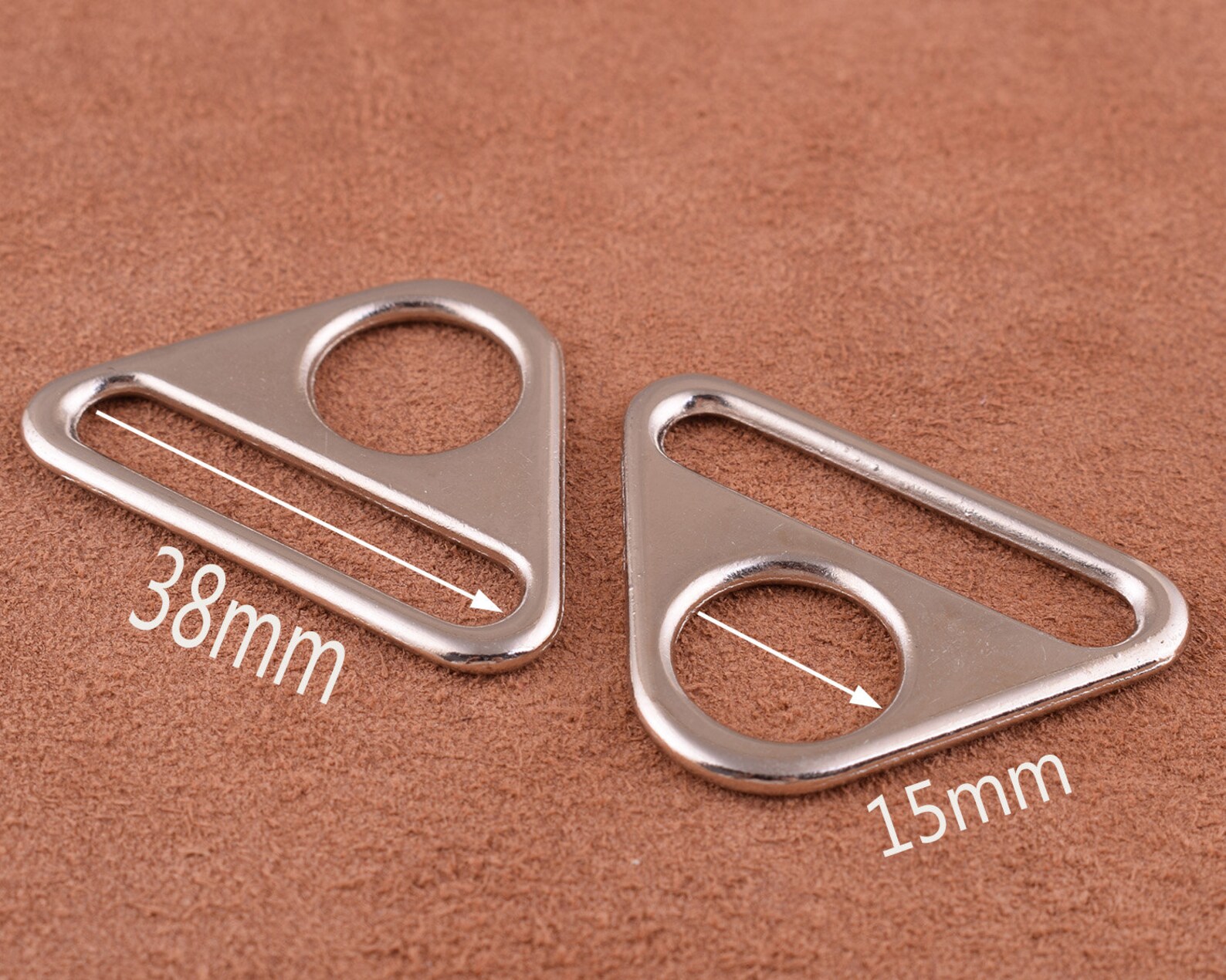 6 Pcs 38 Mm Triangle Slide Buckles/strap Fasteners/silver Belt - Etsy