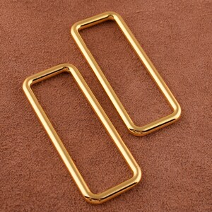 Gold Rectangle Rings 50*16mm Zinc Alloy Square Rings, Belt Handbag Bag ...