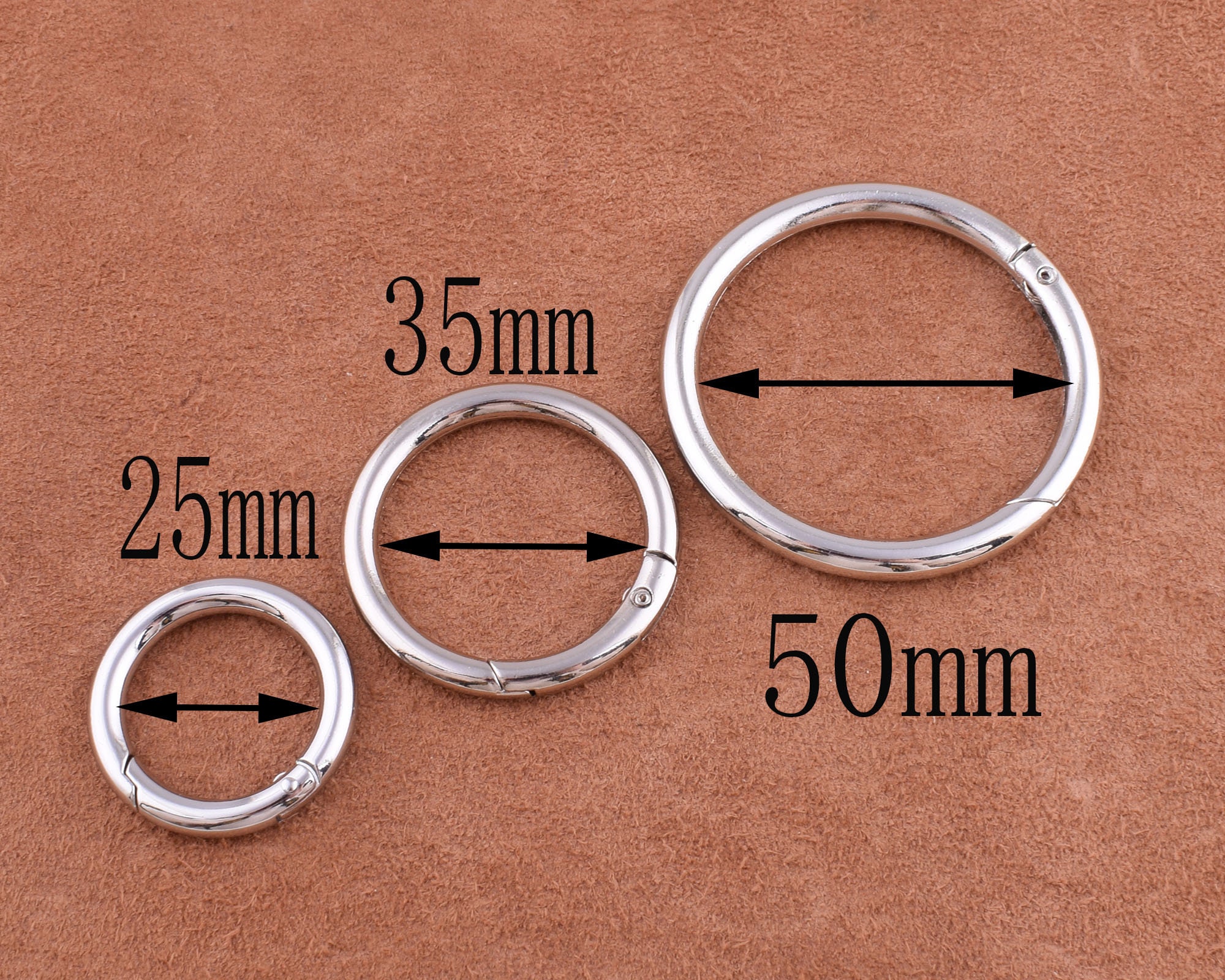 Spring Open O Ring Push Gate Ring,round Spring Buckles Purse Ring ...