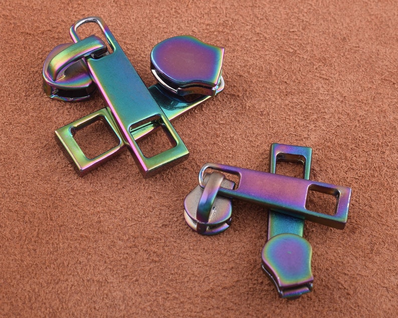 6/10 Silver Head Zipper 7/5mm Slider Pullerlong Pull Zipper - Etsy