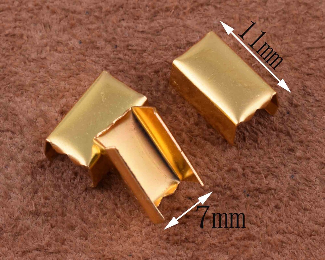 Ribbon Clamps Gold Clamps Crimp Ribbon End117mm Fastener | Etsy