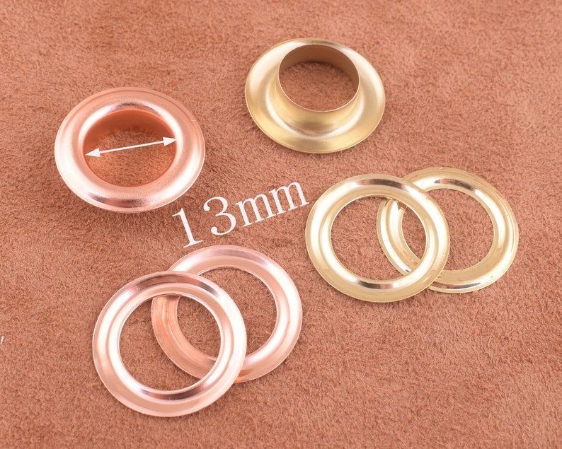 50pc Gold/rose Gold Eyelets With Gasket 13mm Grommet Eyelets - Etsy
