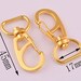 Gold Medium Weight Push Gate Swivel Snap Hooks/clasps/clips - Etsy