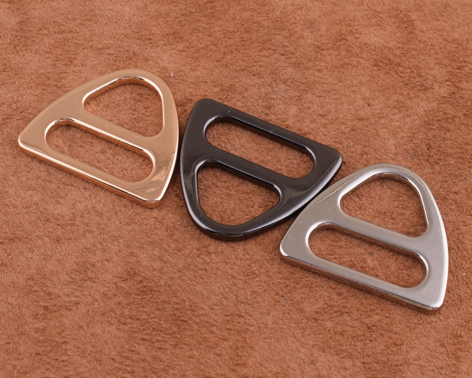 Triangle Rings Buckle With 2 Holes Strap Sliders Rings | Etsy