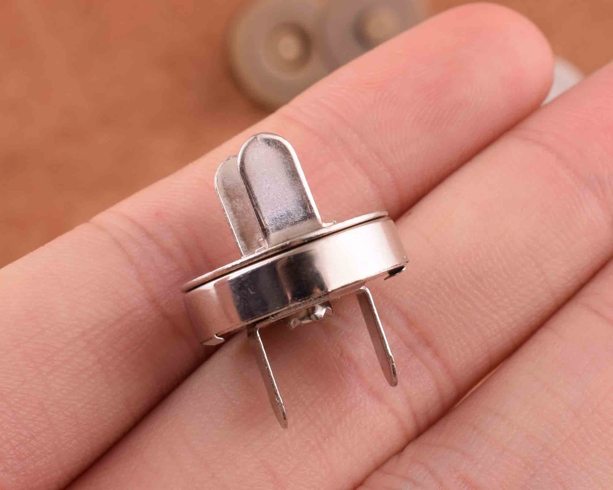 Round Double Rivet Magnetic Snap buttons Closure Fastener | Etsy