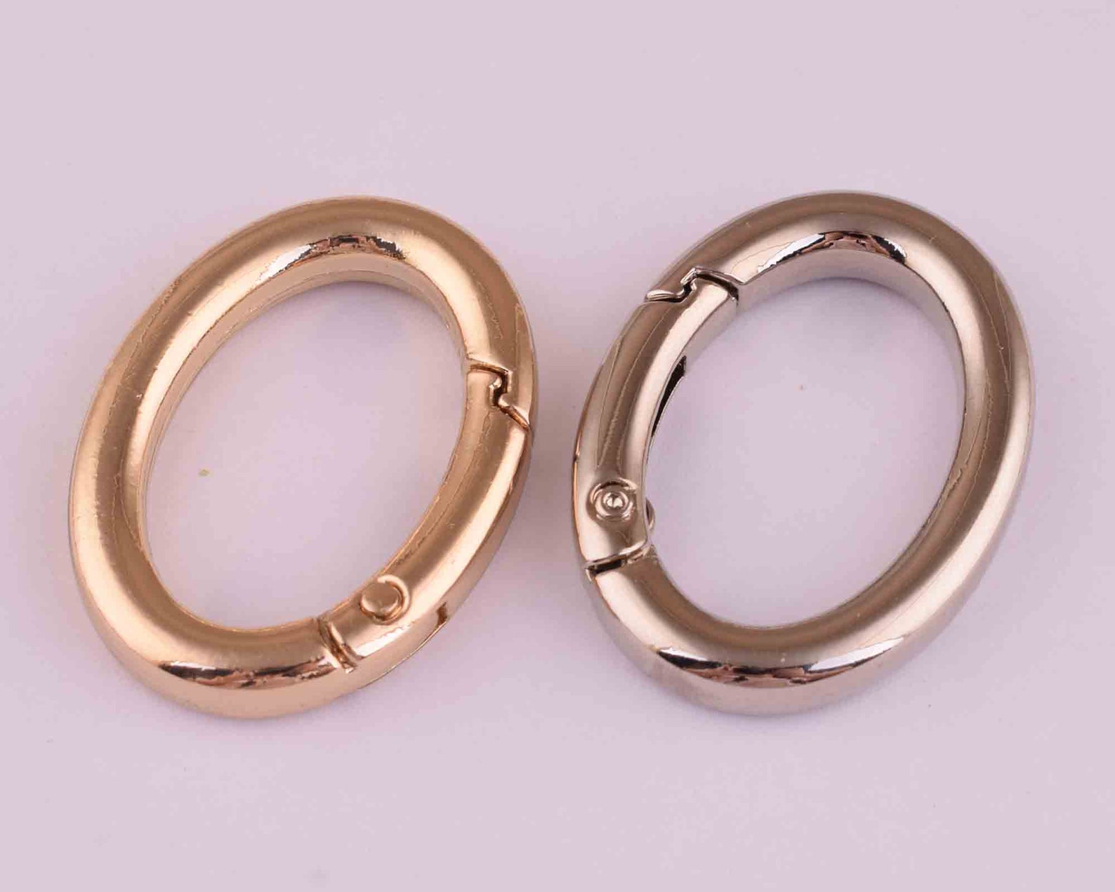 Oval Spring gate ring 10pcs spring ring clasp Push gate snap | Etsy