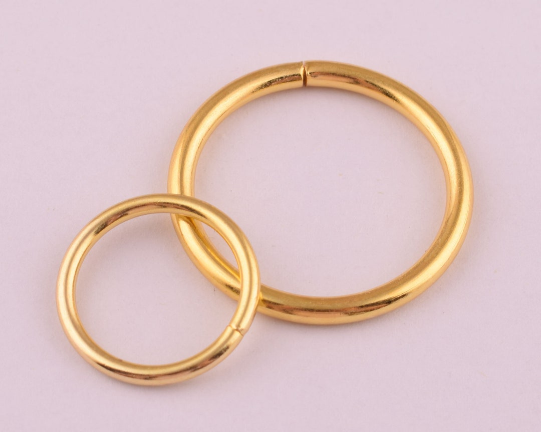 Metal O-rings Welded O Rings Large Wire Loop Gold Purse Ring Connector ...