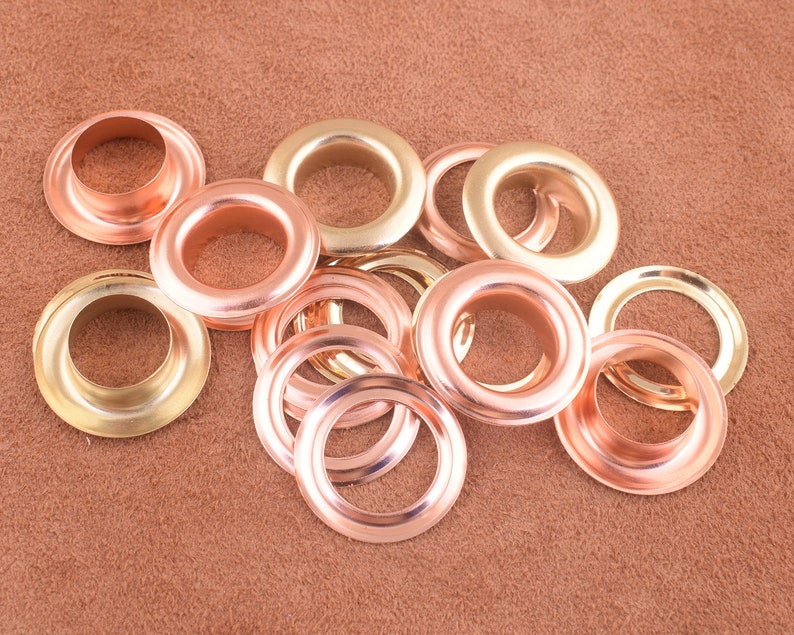 50pc Gold/rose Gold Eyelets With Gasket 13mm Grommet Eyelets - Etsy