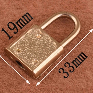 Vintage Diary Lock Light Gold Tone Lock Small Industrial Metal Lock,33 ...