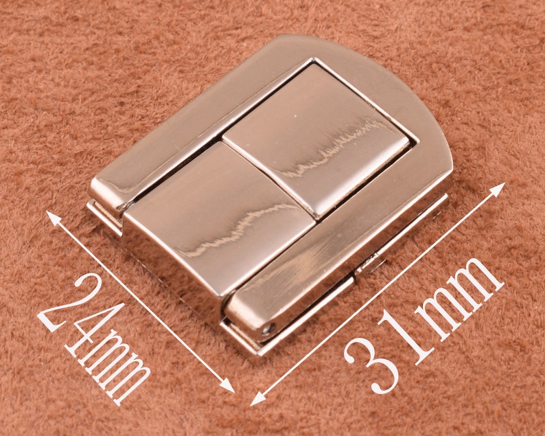 Metal Square Rectangle Purse Lock Thumb Catch 3124mm Tuck - Etsy
