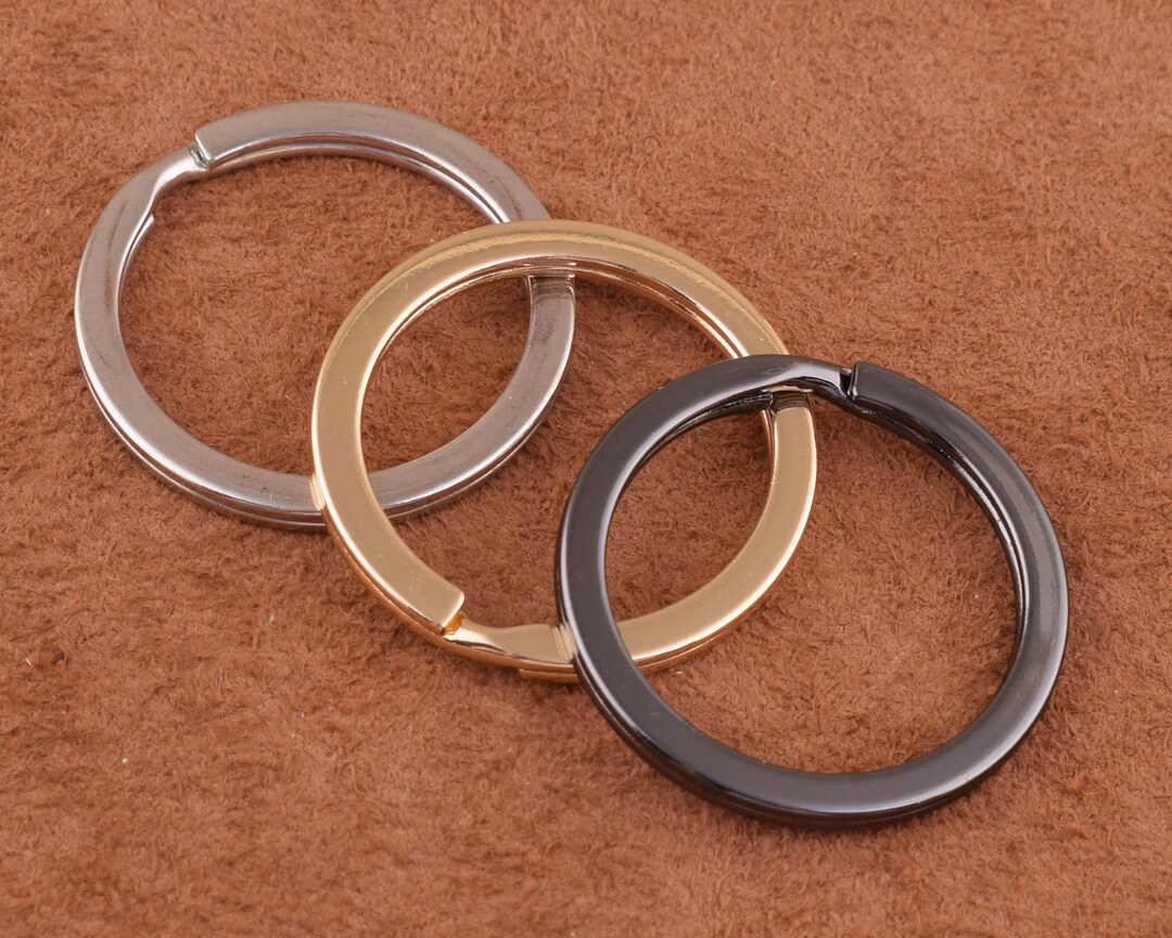 30mm Round Flat Split Ring Key Ring Hook Loop Iron Key Ring Holder Fob ...