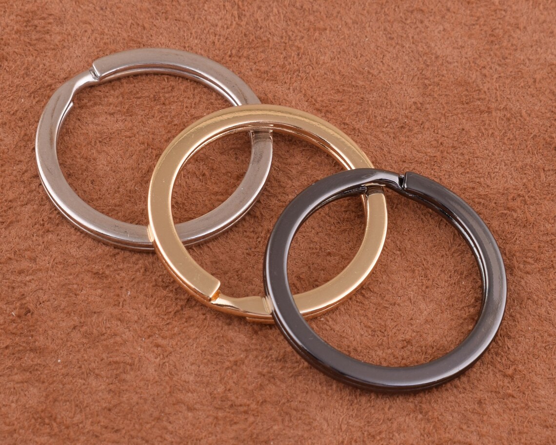 30mm Round Flat Split Ring Key Ring Hook Loop Iron Key Ring | Etsy