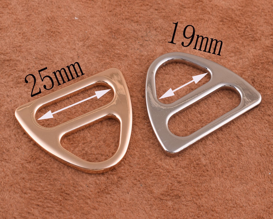 Triangle Rings Buckle With 2 Holes Strap Sliders Rings | Etsy