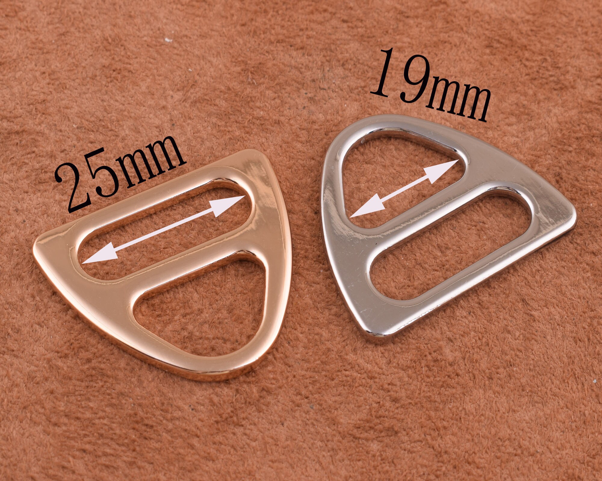 Triangle Rings Buckle With 2 Holes Strap Sliders Rings | Etsy