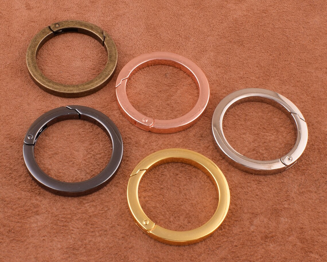 Flat Round Spring Gate Ring Spring Ring Clasp Zinc Alloy Spring Snap ...