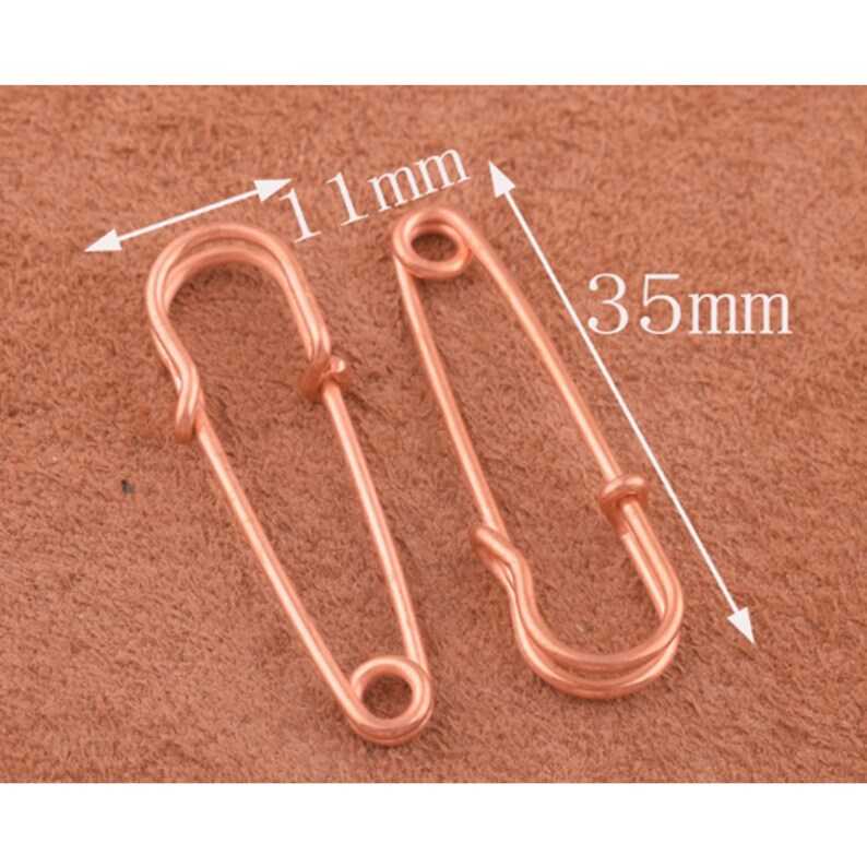 30 Pcs Rose Gold Safety Pins Kilt Pins Coiless Brooch Pin Back Great ...