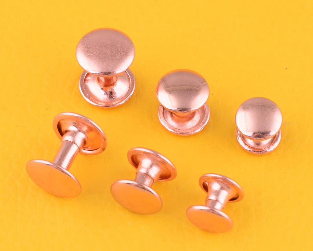 Metal Purse Rivets Double Cap Rivets Rose Gold Metal Rivets Round Metal ...
